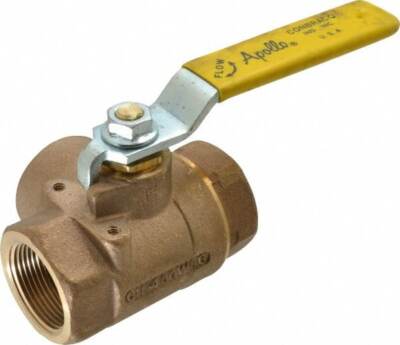 Apollo. 1-1/4" Pipe, Large Port, Bronze Standard Ball Valve Three Way ...