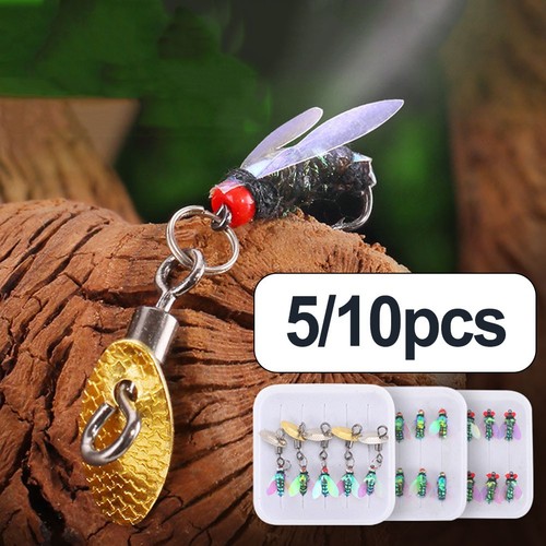 2023 New 5/10pc X Fly Hooks Fishing Kits Flying Insect Flying Insect ...