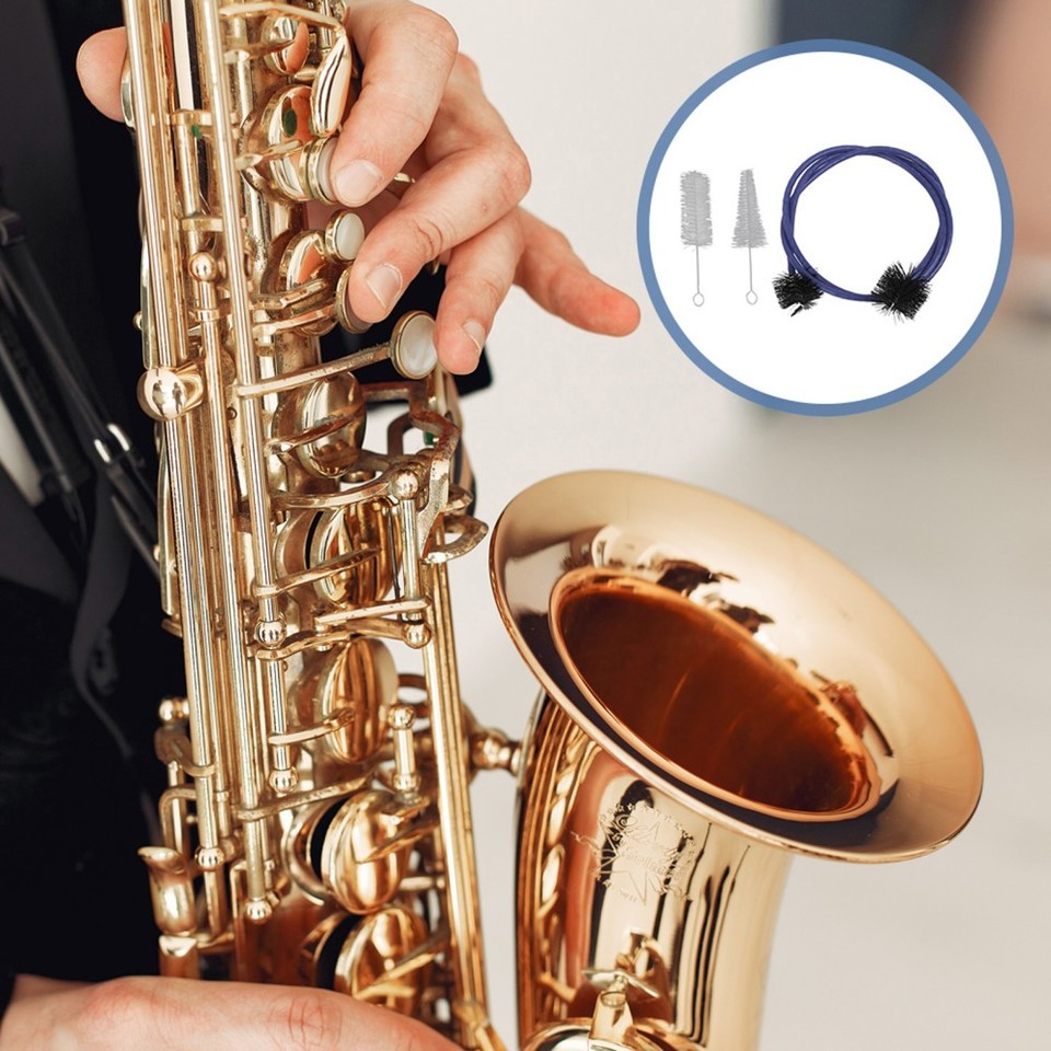 Sax Cleaning Brush Kit Trumpet Mouthpiece Cleaner Musical Instrument ...