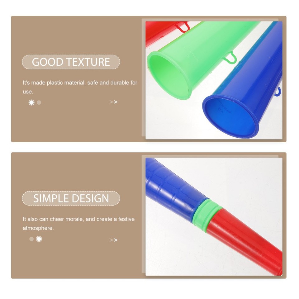 6 PCS Vuvuzela Rave Horn Air Blow Plastic Horns Game Trumpet for Kids ...