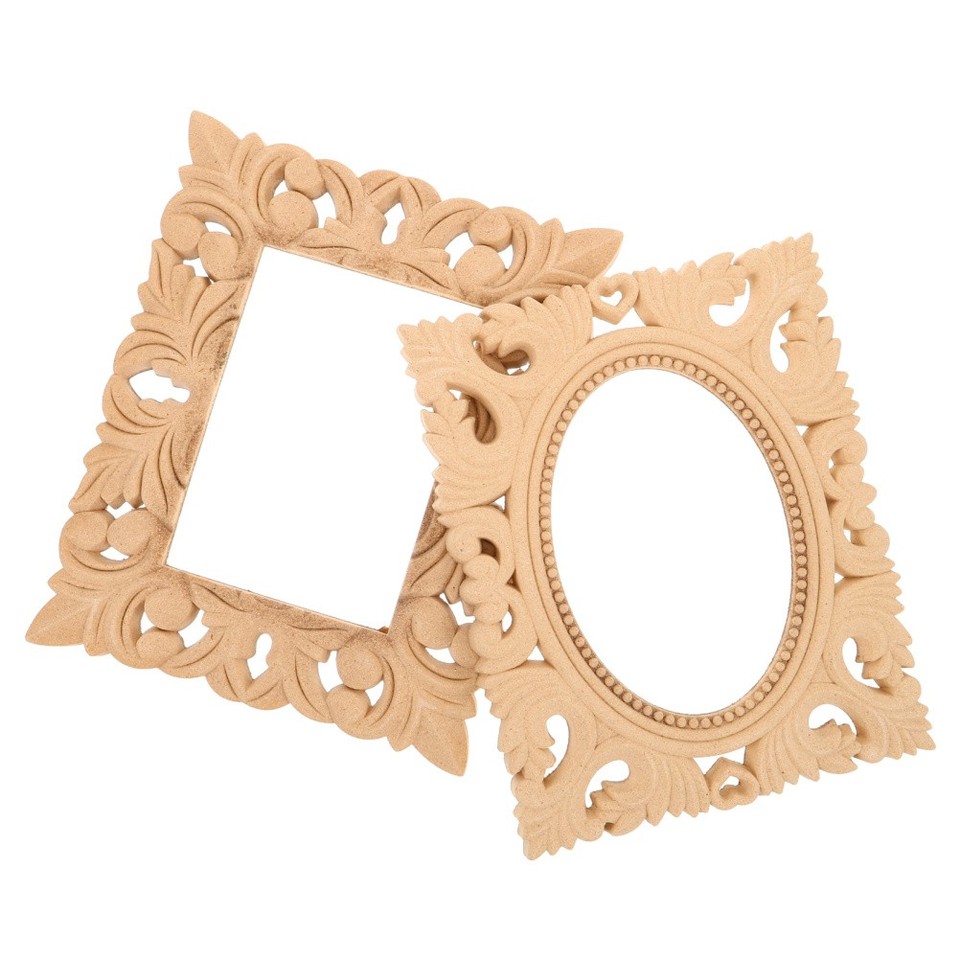 2 Pcs Retro Rough Photo Frame Picture Frames Desktop Bedroom Holder ...