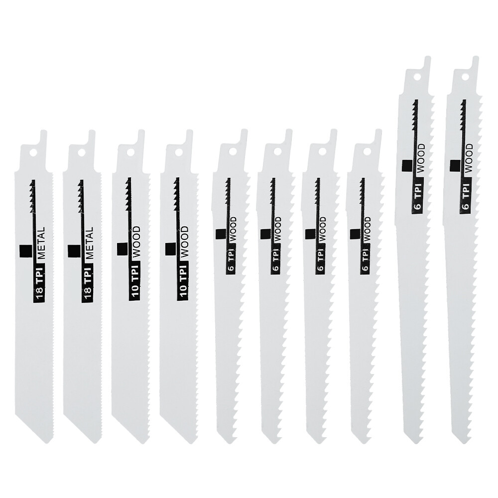 10Pcs Universal Reciprocating Saw Blade Durable Wood Metal Cutting Saw ...
