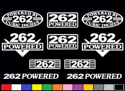 10 DECAL SET 262 CI V6 POWERED ENGINE STICKERS EMBLEMS 4.3 L VINYL ...