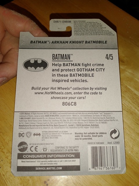 2015 Hot Wheels Treasure Hunt 24 Ours T9680 Factory Flaw Missing Back ...