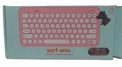 Surf Onn Compact Wireless Keyboard 78 Keys Pink in Original Box | eBay
