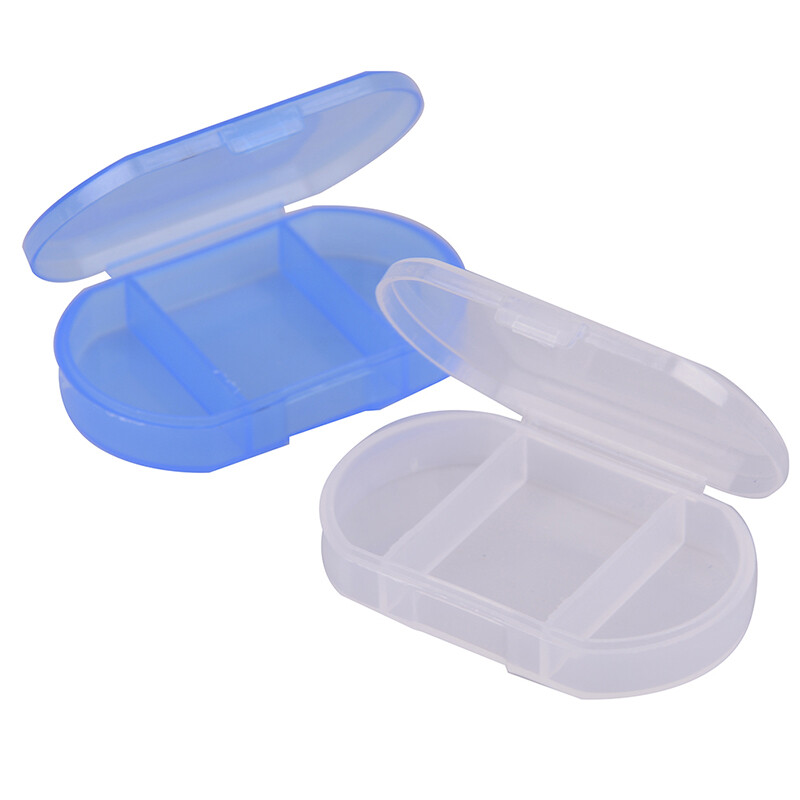 Mini 3 Grid Pill Box Plastic Travel Portable Storage Box Container Tool ...