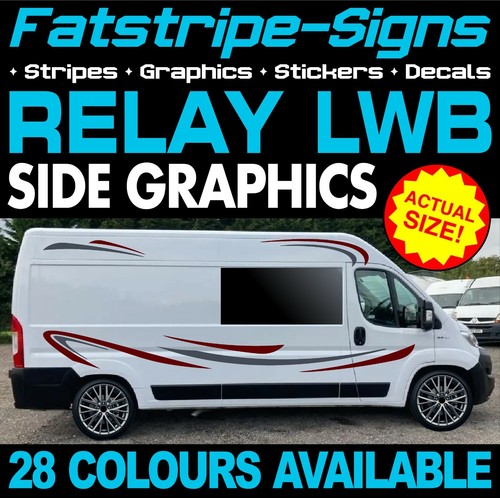 fits Citroen Relay Graphics Stripes Stickers Decals Camper Van Motohome ...