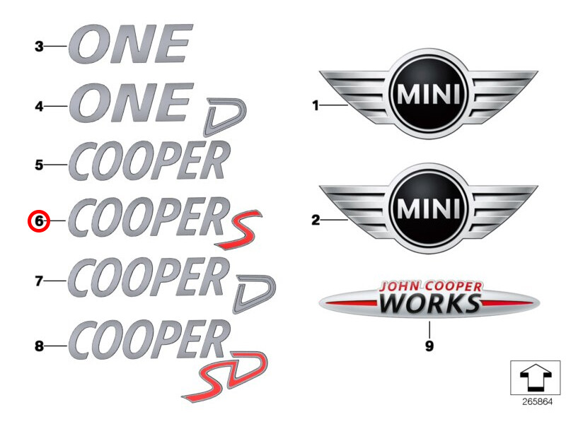 MINI Cooper S Badge Emblem Genuine 51142755618 2755618 | Compra online ...
