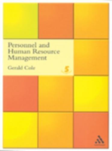 Personnel and Human Resource Management by Gerald Cole (2002, Trade ...