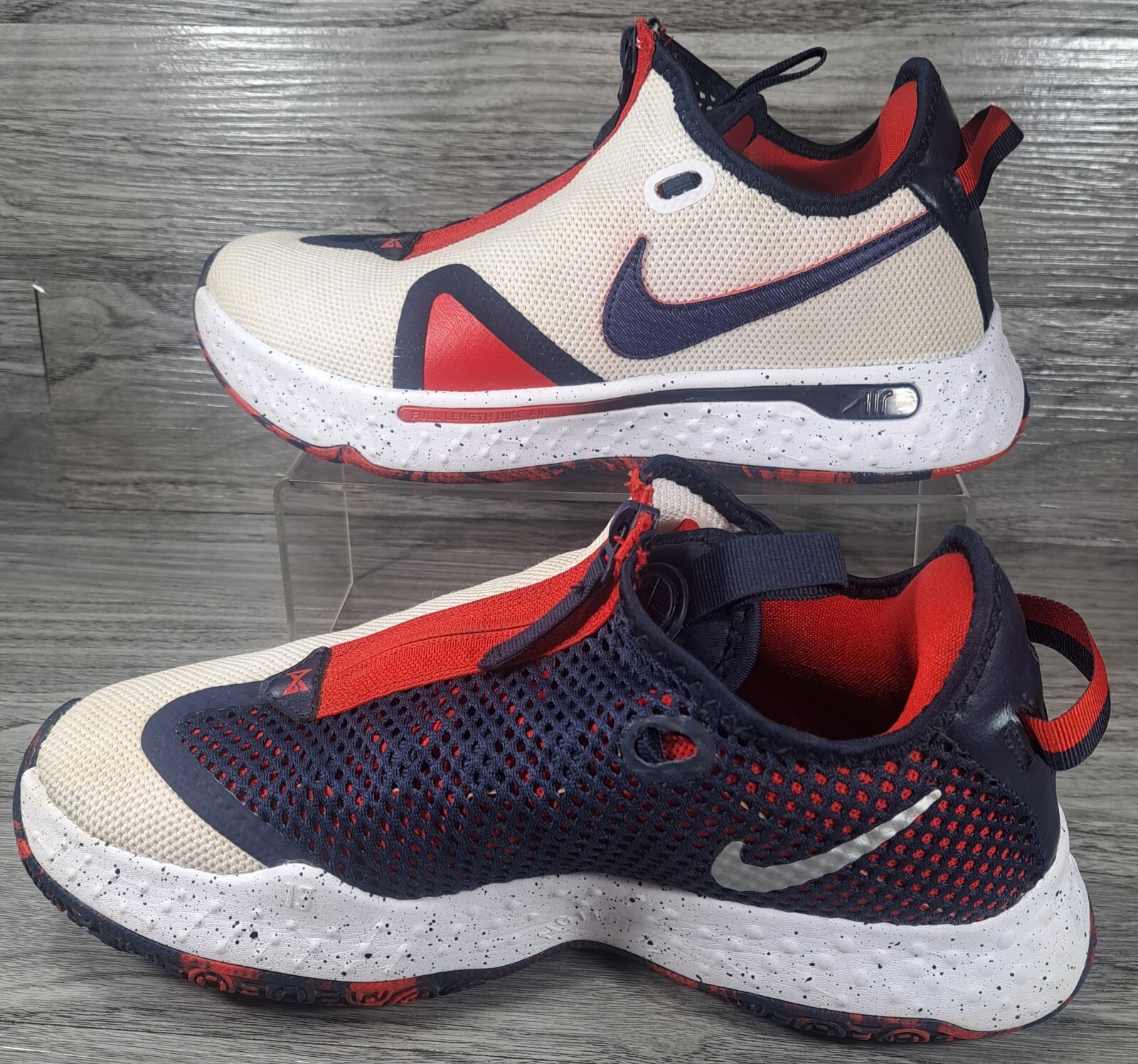 NIKE PG 4 USA PAUL GEORGE Basketball Shoes CD5079-101 White/Red/Navy ...