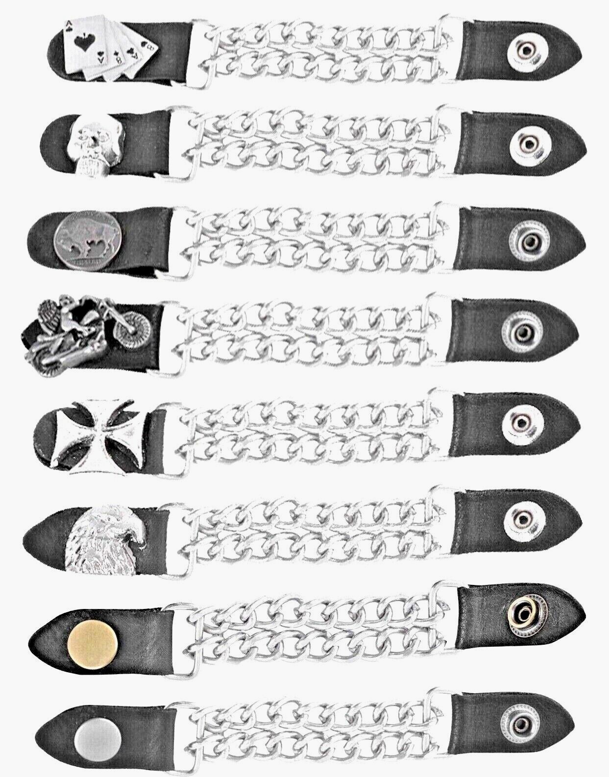 Multiples Snap Extender Jacket Waistcoat Chrome Finish Chain Leather ...