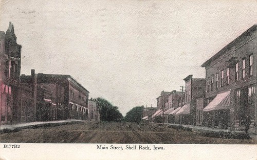 Shell Rock Iowa Main Street 1908 Postcard LP04 | eBay