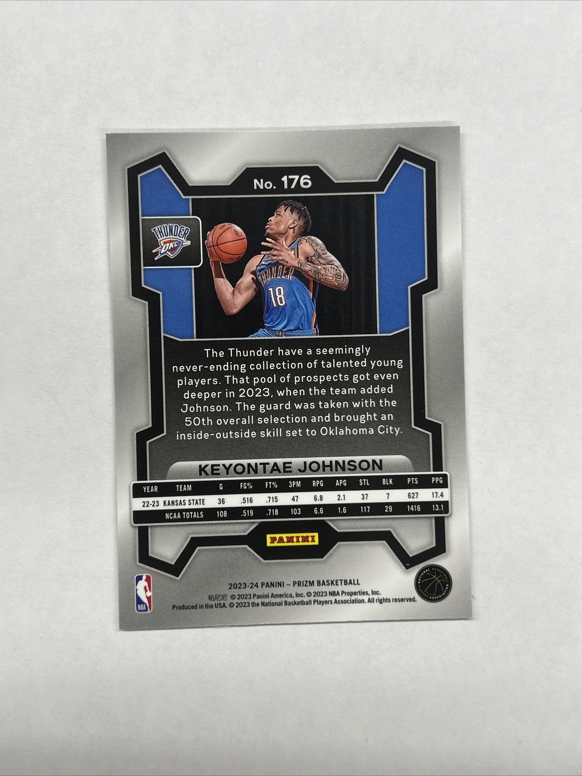 2023-24 Panini Prizm RC #176 Keyontae Johnson Rookie Thunder | eBay.de