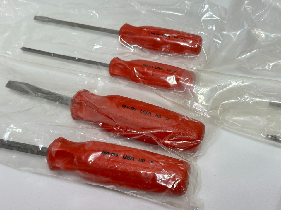 NOS RIDGID Tools USA (Rare) 620-749 12pc Red-Orange Handle Screwdriver ...