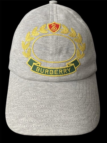 BURBERRY Archive Crest Hat Cotton Jersey Ball Cap sz Large Made In ...