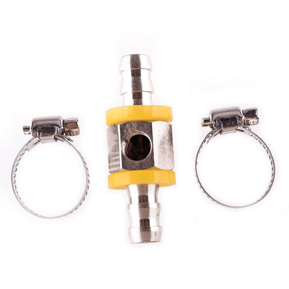 3/8" Fuel Line Fuel Pressure Gauge Sensor T-Fitting Adapter Clamps Kit ...