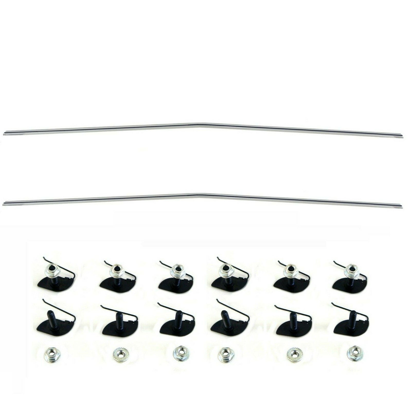 1968 Chevelle Rear End Tail Panel Trim Molding Upper & Lower w/Hardware ...