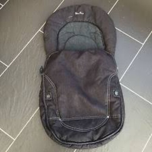SILVER CROSS FREEWAY 3D PRAMETTE BLACK DENIM FOOTMUFF PRAM LINER | eBay UK