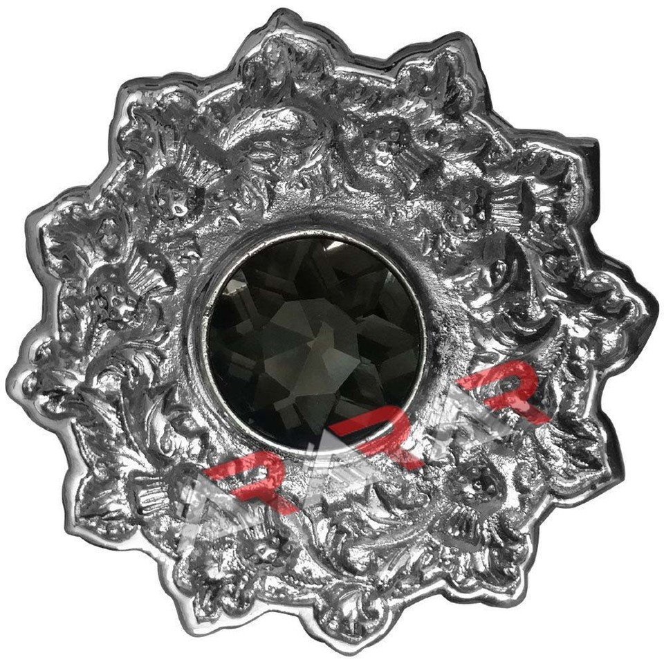 Scottish Kilt Star Fly Plaid Brooch Ornate Brooches Multi Color Stone 4 ...