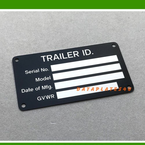 TRAILER DATA TAG SERIAL MODEL PLATE NUMBER IDENTIFICATION | eBay.de