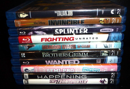Lot 10 Blu-rays Italian Job INVINSIBLE Happening SPLINTER Semi-Pro ...