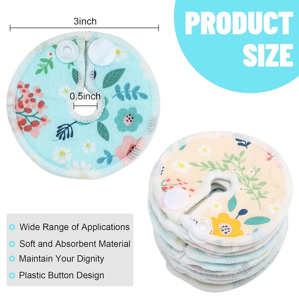 32 Pieces G Tube Button Covers Tube Pad G Tube Pads Holder Cotton Pads ...