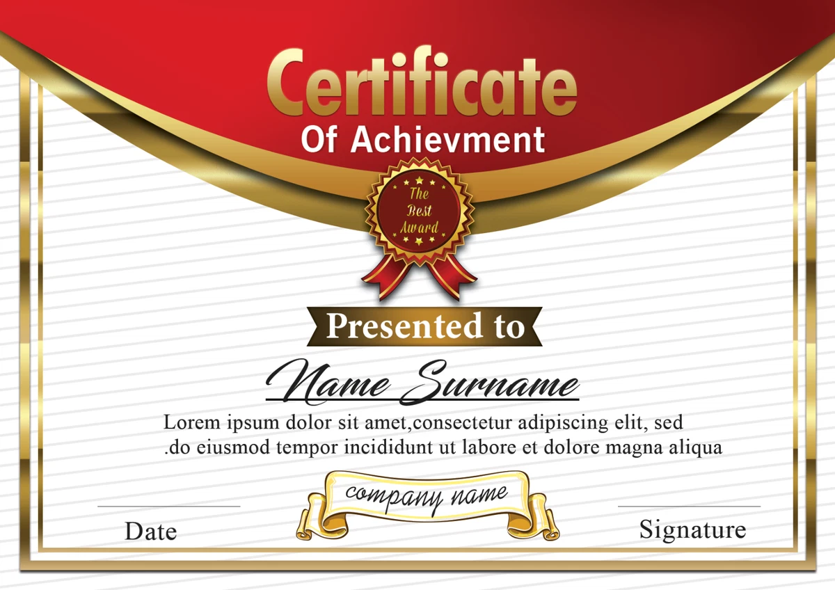 Certificate Template Ai