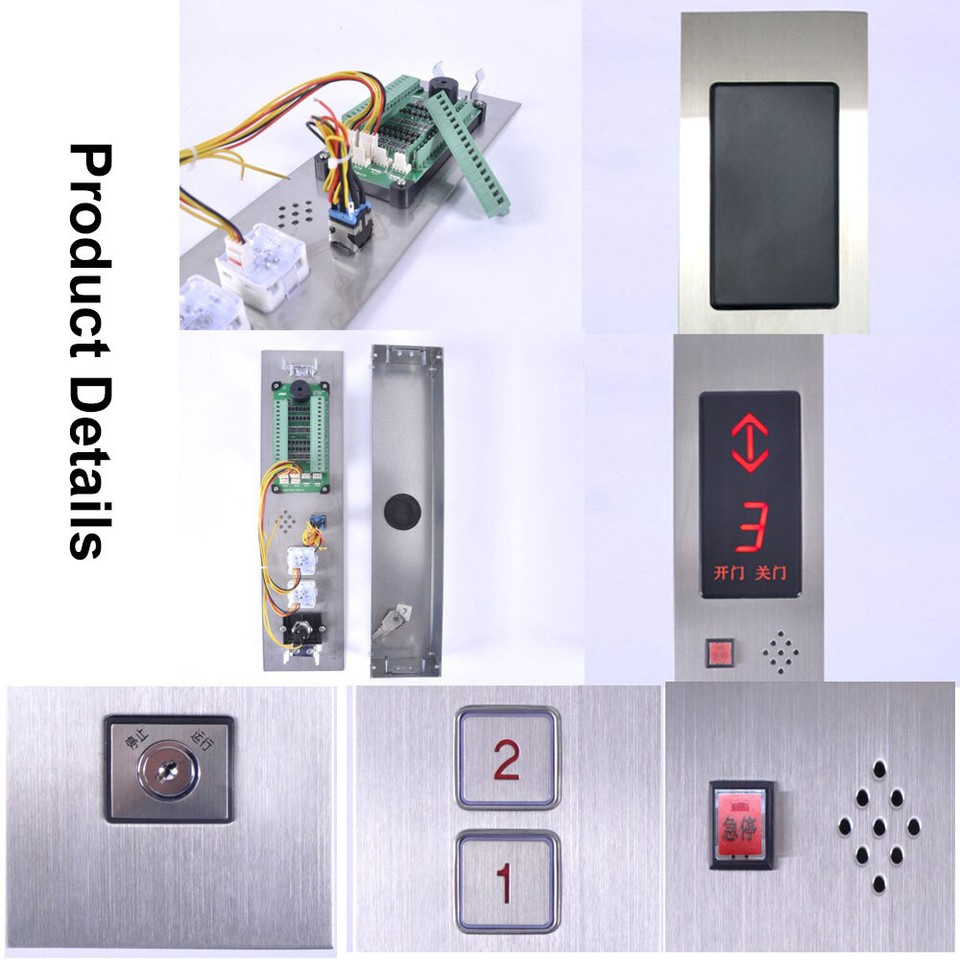 3-Floors Elevator Hall Call Display Push Button Plate Panel DC24V ...