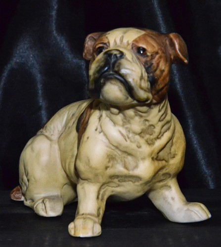 Vintage Cast Seated English Bulldog | eBay