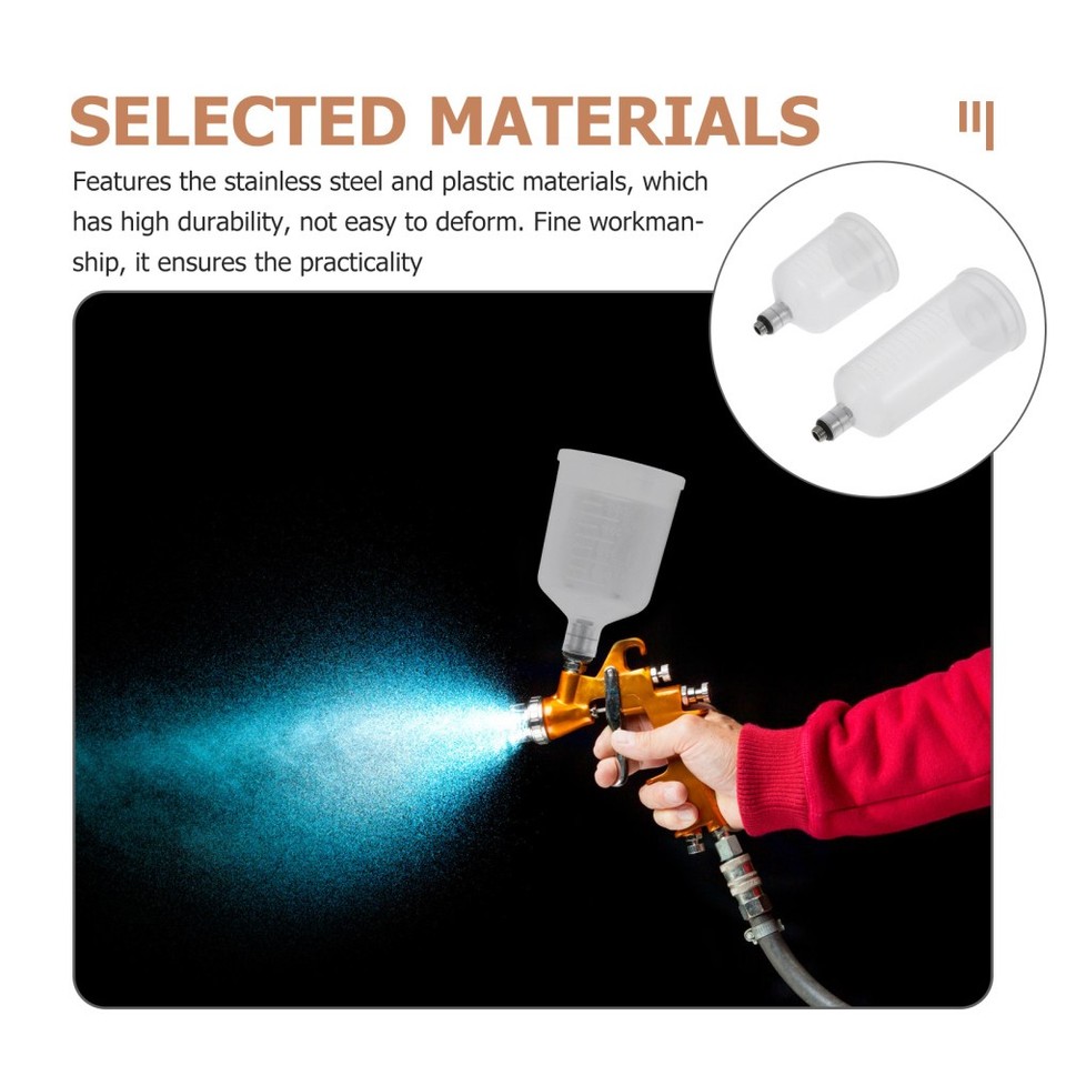 Set of 2 Split Spray Brush Cup Airbrush Container Bottles Pot Paint | eBay