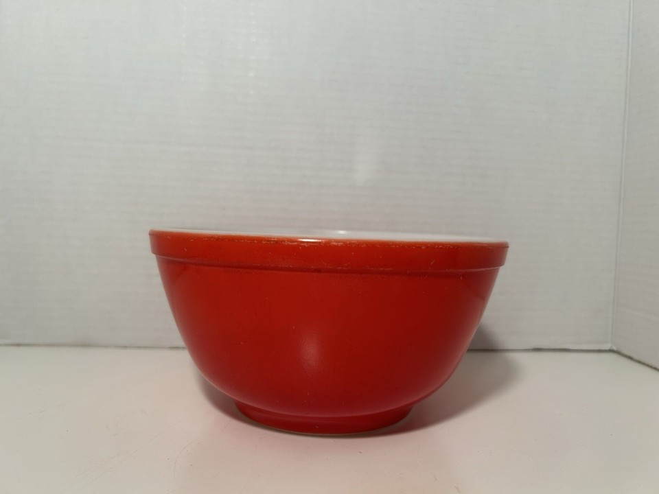 PYREX Red VTG. 1940's Glass Primary Colors Glass Mixing Nesting Bowl 3. ...