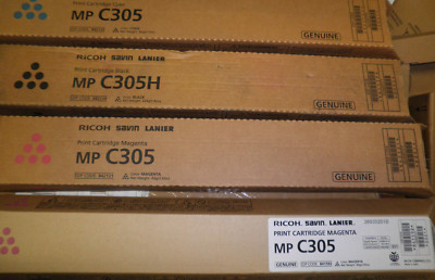 Ricoh Genuine Toner Set MP C305 - CMK 842122 842121 841592 842119 2 ...