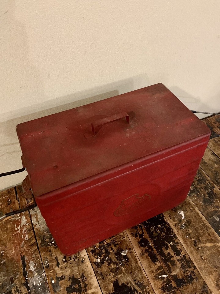 Vintage Falstaff Embossed Metal PicNic Portable Cooler Ice Box | eBay