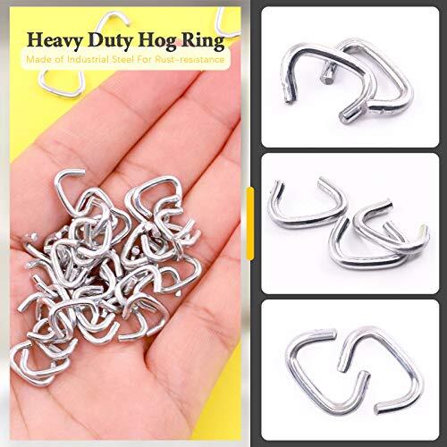 1000 Pcs 3/8" Galvanized Professional Upholstery Hog Rings Set for ...
