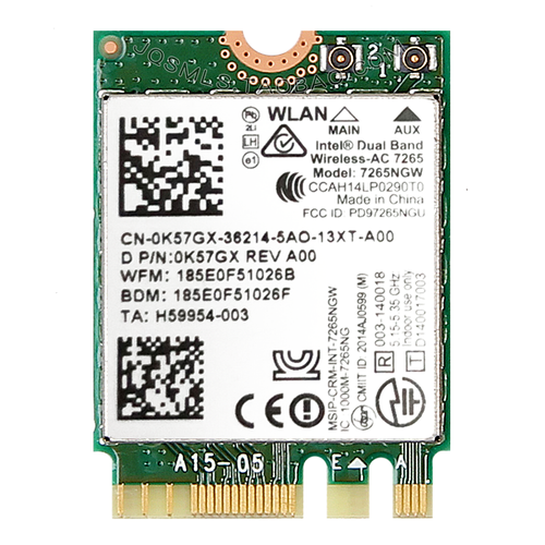 Intel Dual Band Wireless-AC 7265 7265NGW 802.11ac 867m 2x2 Wifi BT4.0 ...
