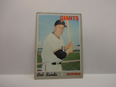 1970 Topps Baseball Bob Burda San Francisco Giants Card #357 | eBay