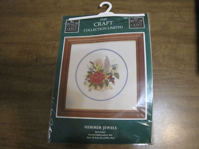 THE CRAFT COLLECTION LIMITED CREWEL EMBROIDERY KIT SUMMER JEWELS | eBay