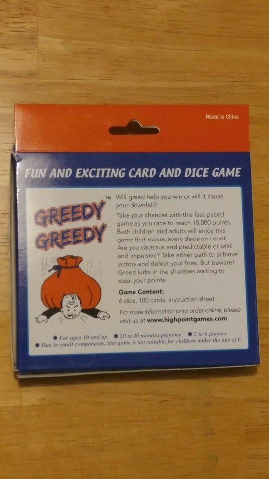Greedy Greedy card and dice game BRAND NEW | eBay
