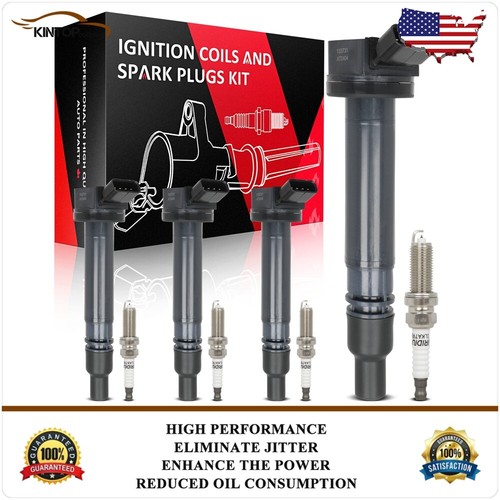 4 Ignition Coils & Iridium Spark Plugs Kit For Scion iQ 2014 2015 1.3L ...