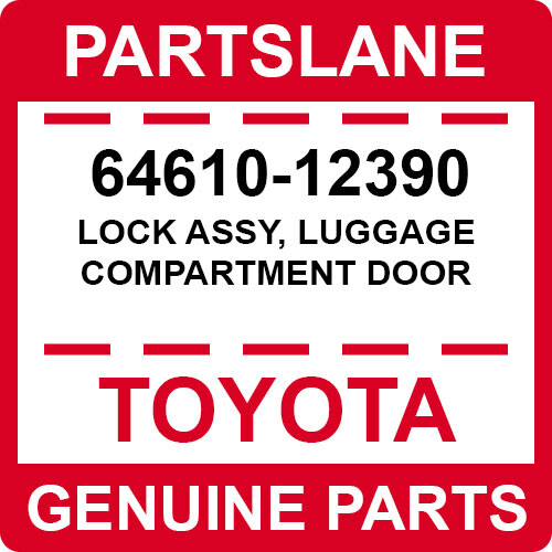 6461012390 Genuine Toyota Lock ASSY Luggage Compartment Door 64610 ...