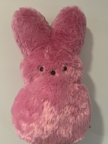 15" Jumbo Peeps Plush Easter Bunny Large FUZZY PINK Just Born Pillow | eBay