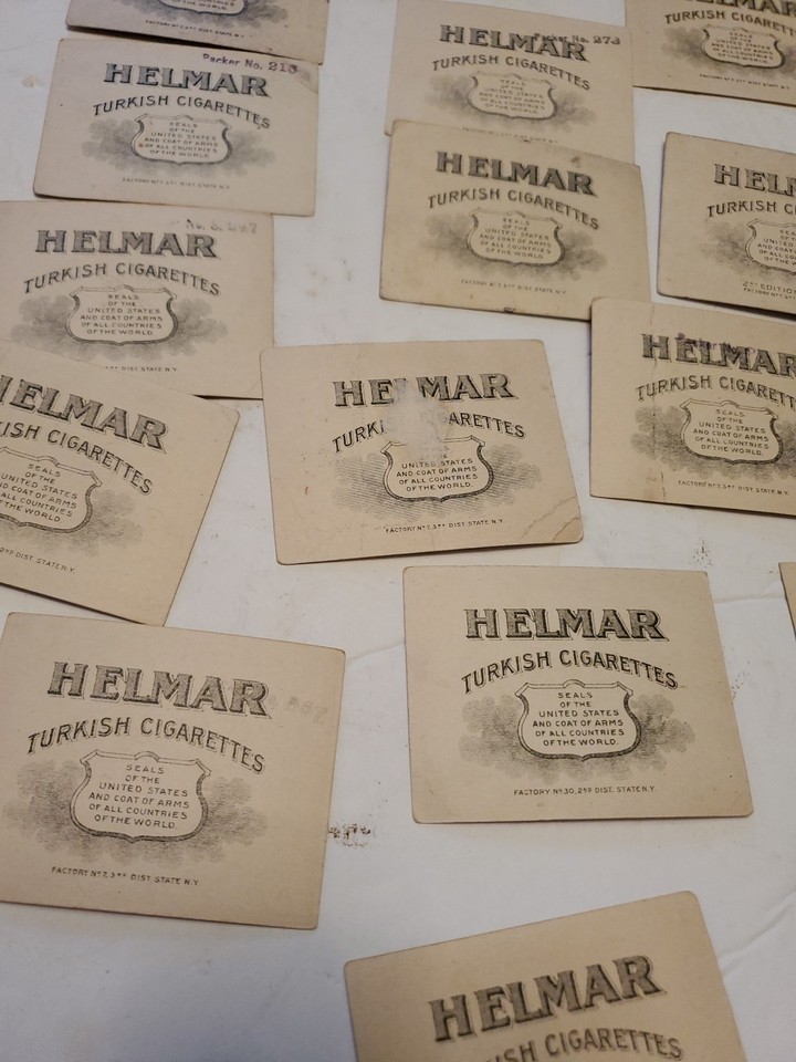Rare 43 Helmar Cigarette Cards Indians Flags Mixed Lot 1900s Tobacco ...