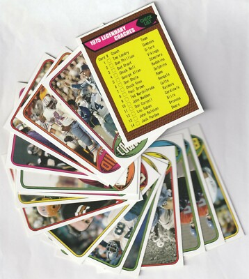 1976 STCC Coaches 1-28 Pick one Finish your set Starr Grant Landry ...