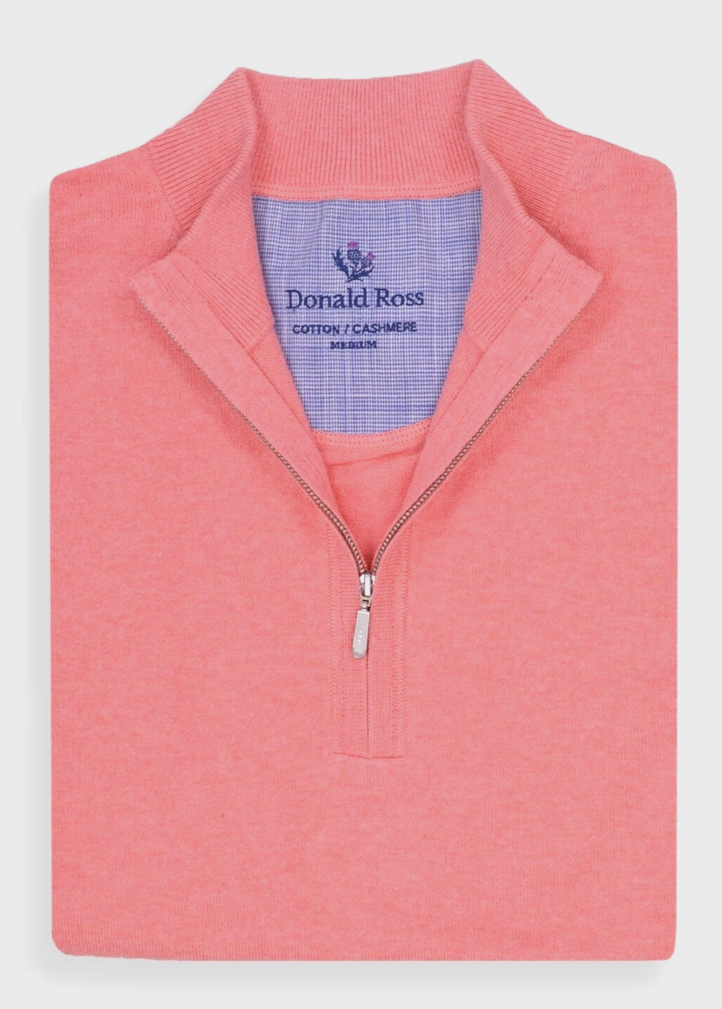 NEW Donald Ross SPORT LARGE Cotton 1/2 Zip Sweater Vest Peach | eBay