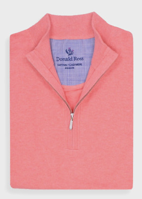 NEW Donald Ross SPORT LARGE Cotton 1/2 Zip Sweater Vest Peach | eBay