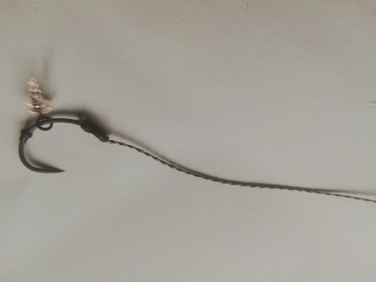 5 German rigs with plastic bait screw hair rigs 25lb silt braid PTFE ...