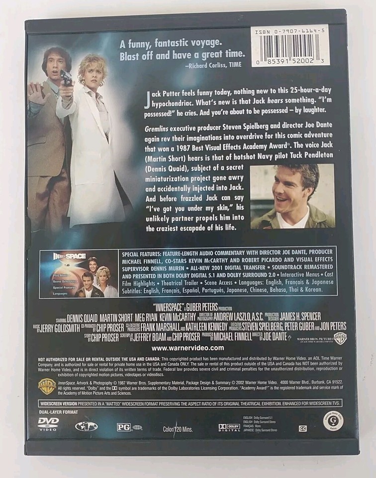 Innerspace (DVD, 1987) Dennis Quaid 85391520023 | eBay