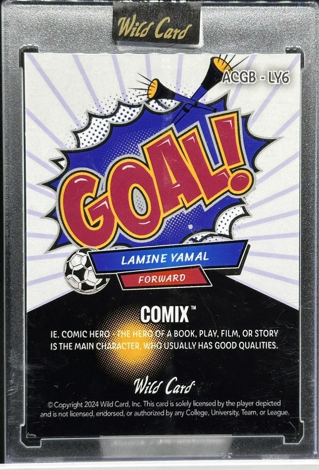 5/10 LAMINE YAMAL Silver Pulsar PRIZM 2024 Wild Card Comix GOAL! Rookie ...