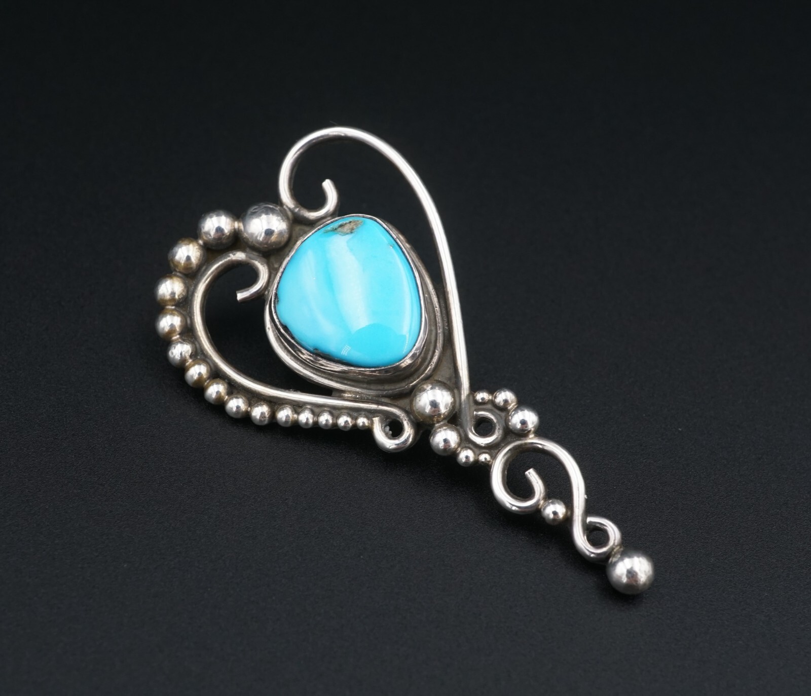 Navajo Artist David Umpleby Turquoise Pendant Sterling Silver 2" PS2164 ...