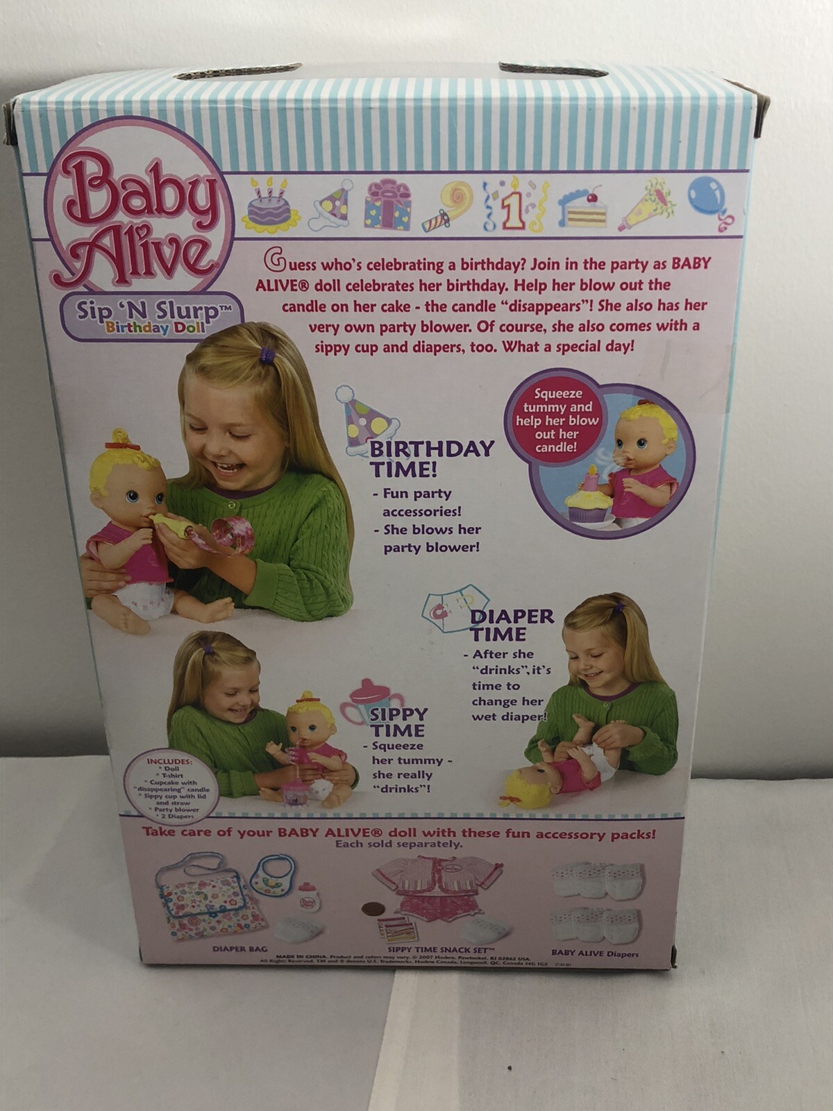 New in Box 2006 Hasbro Baby Alive Sip n Slurp Very Rare Baby Doll Old ...